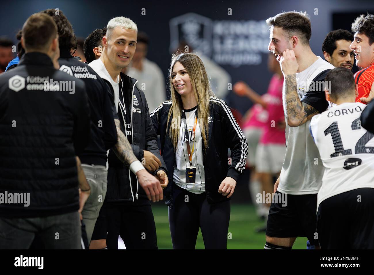 BARCELONA - FEB 26: The mexican Twitch streamer La Rivers celebrate the ...