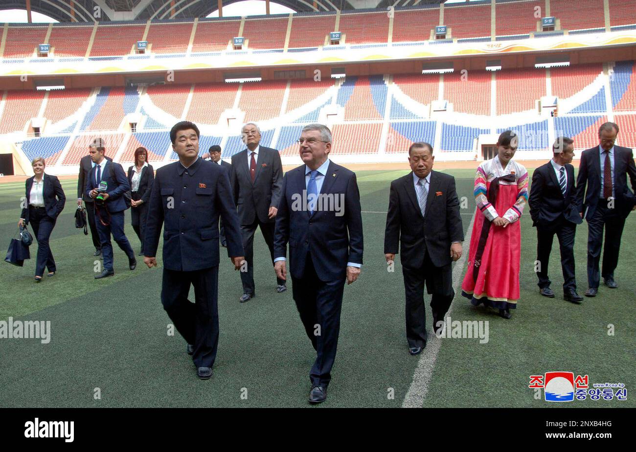 In this March 30, 2018, photo provided by the North Korean government ...