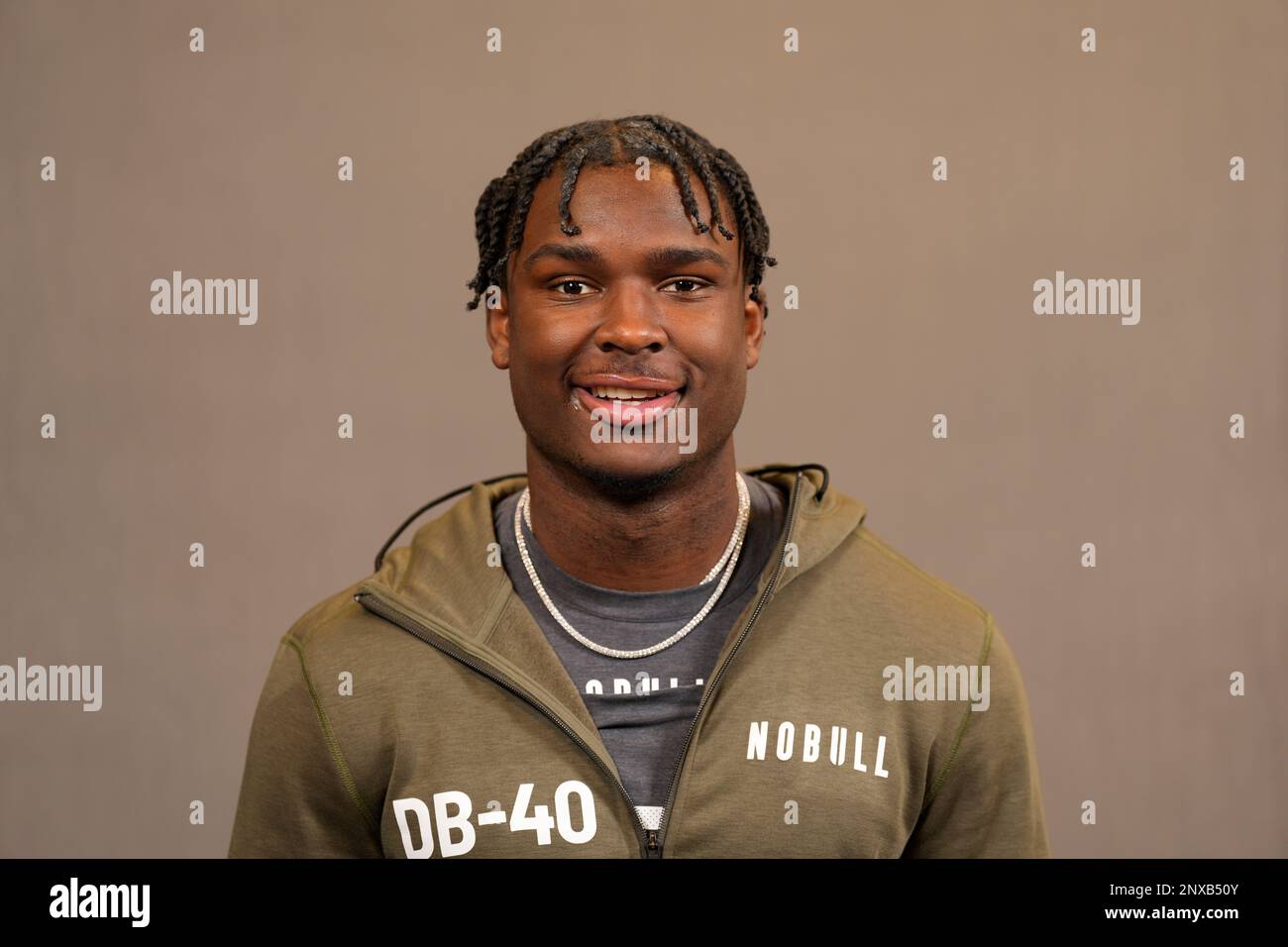 Alabama defensive back Jordan Battle poses for a portrait at the NFL ...