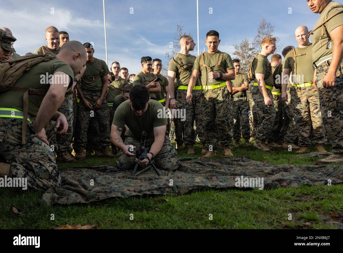 A U.S. Marine with 11th Marine Regiment, 1st Marine Division ...