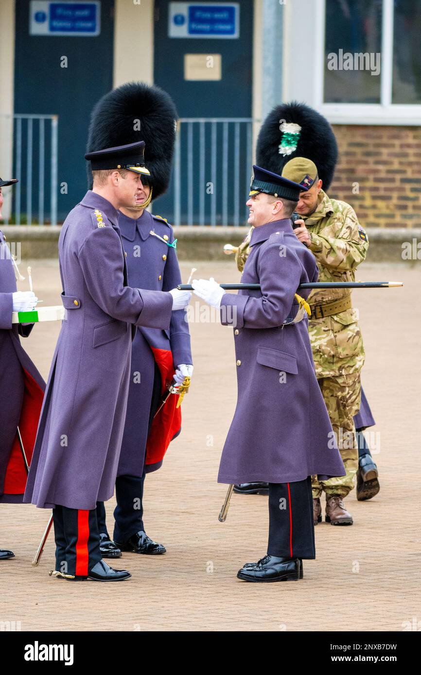 Prince William of Wales during a visit to the 1st Battalion Welsh ...