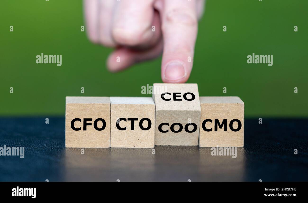 Cubes Form The Abbreviations Cfo Cto Coo Cmo And Ceo As Symbol For