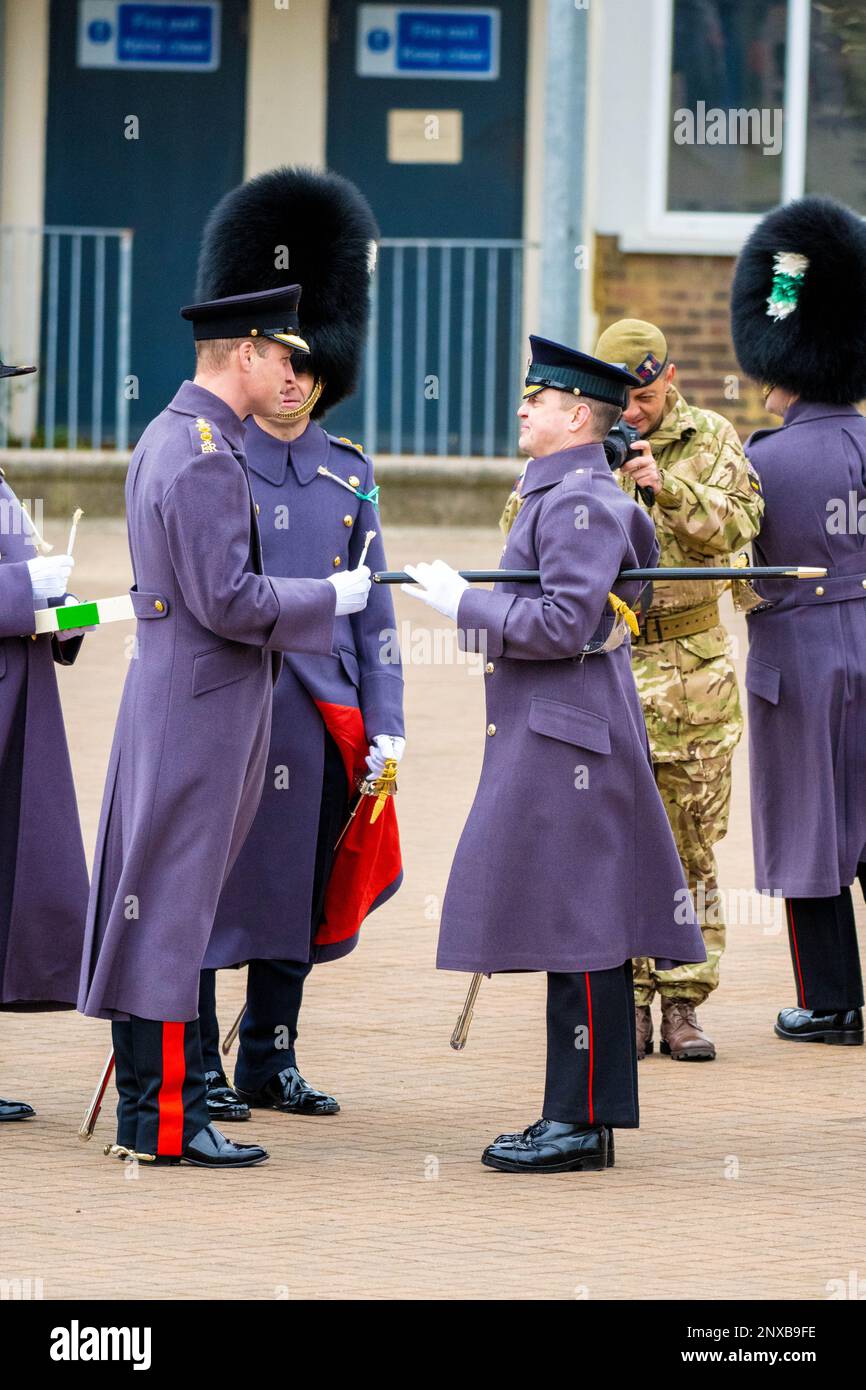 Prince William of Wales during a visit to the 1st Battalion Welsh ...