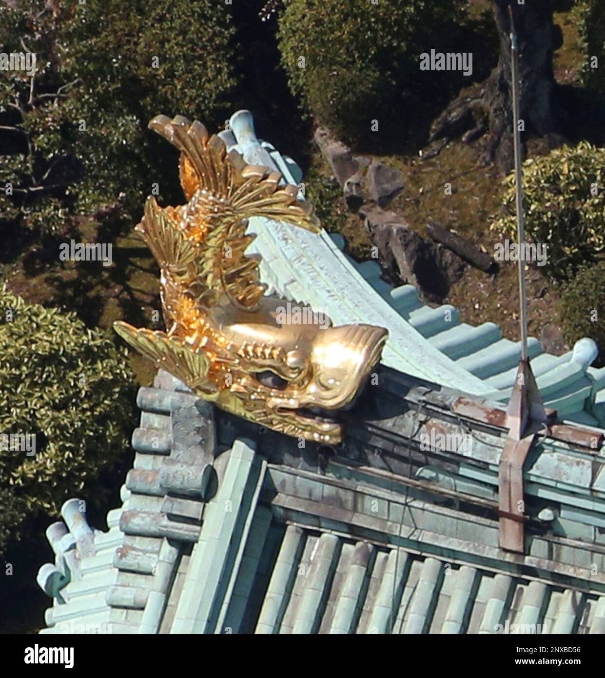 An aerial picture taken on March 24, 2018 shows Kinshachi, golden ...