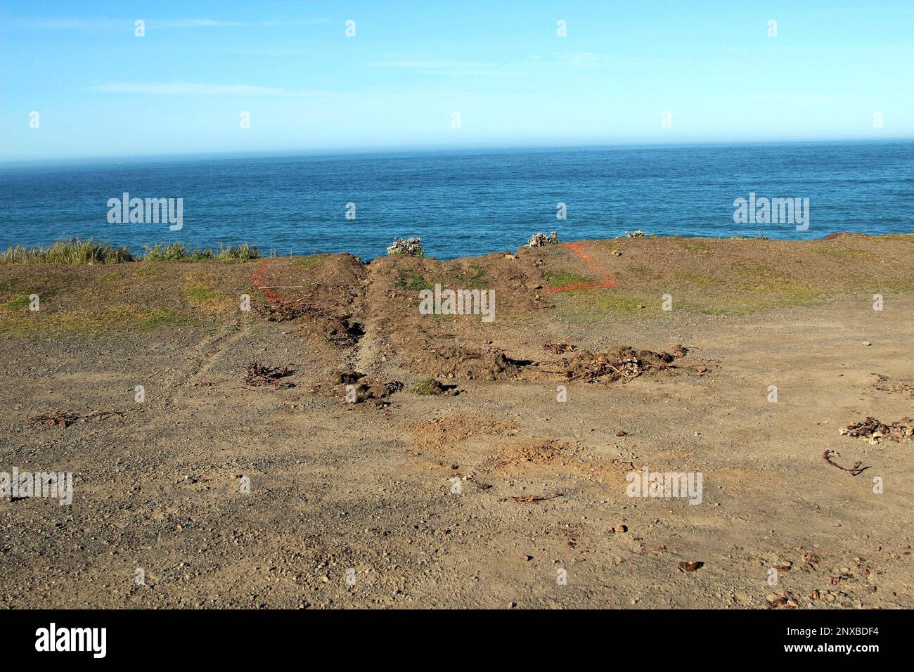This photo shows ruts cut into the clifftop Thursday, March 29, 2018 ...