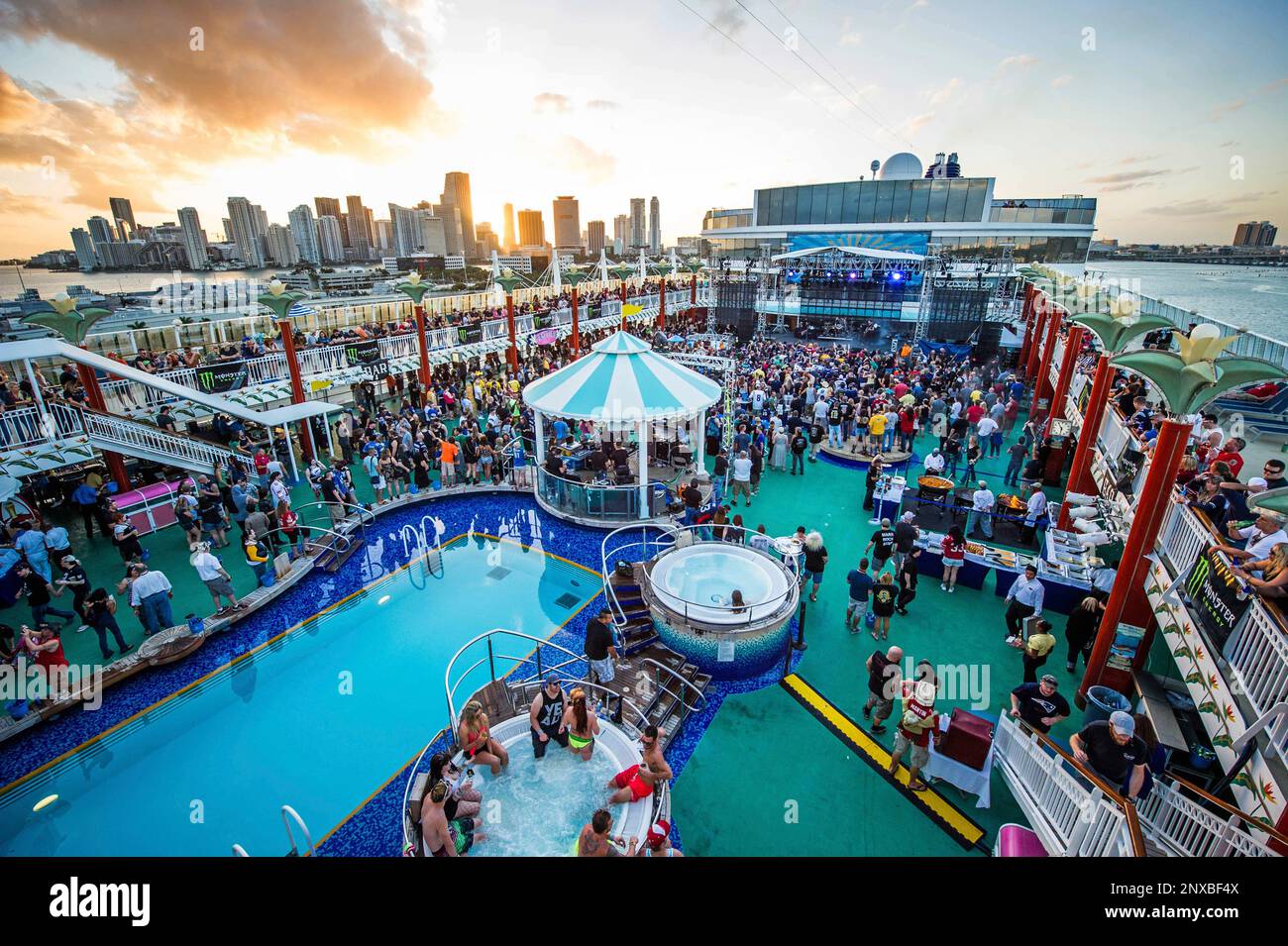 General view of atmosphere during the 2015 ShipRocked Cruise, The ...