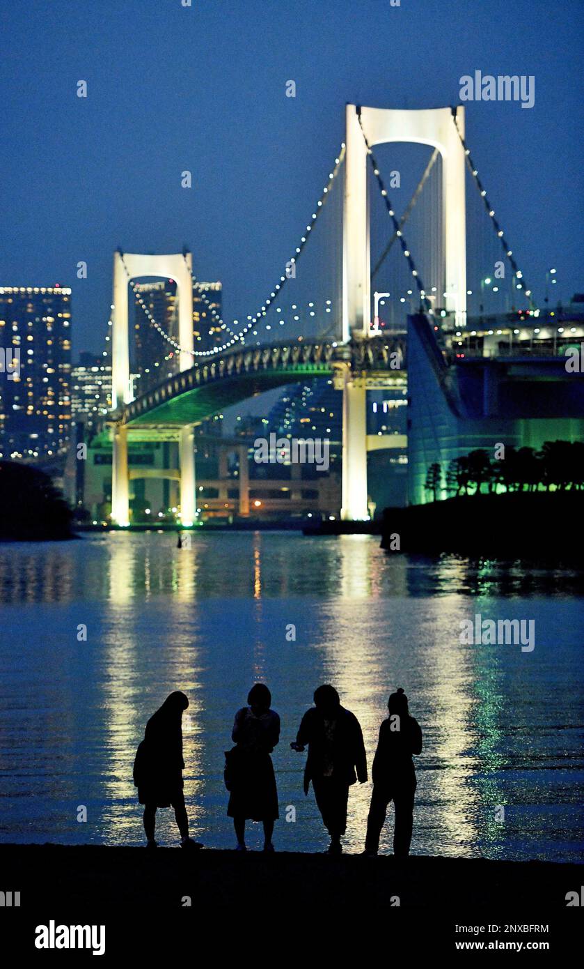 This photo is the seashore at Odaiba district in Minato Ward, Tokyo on ...