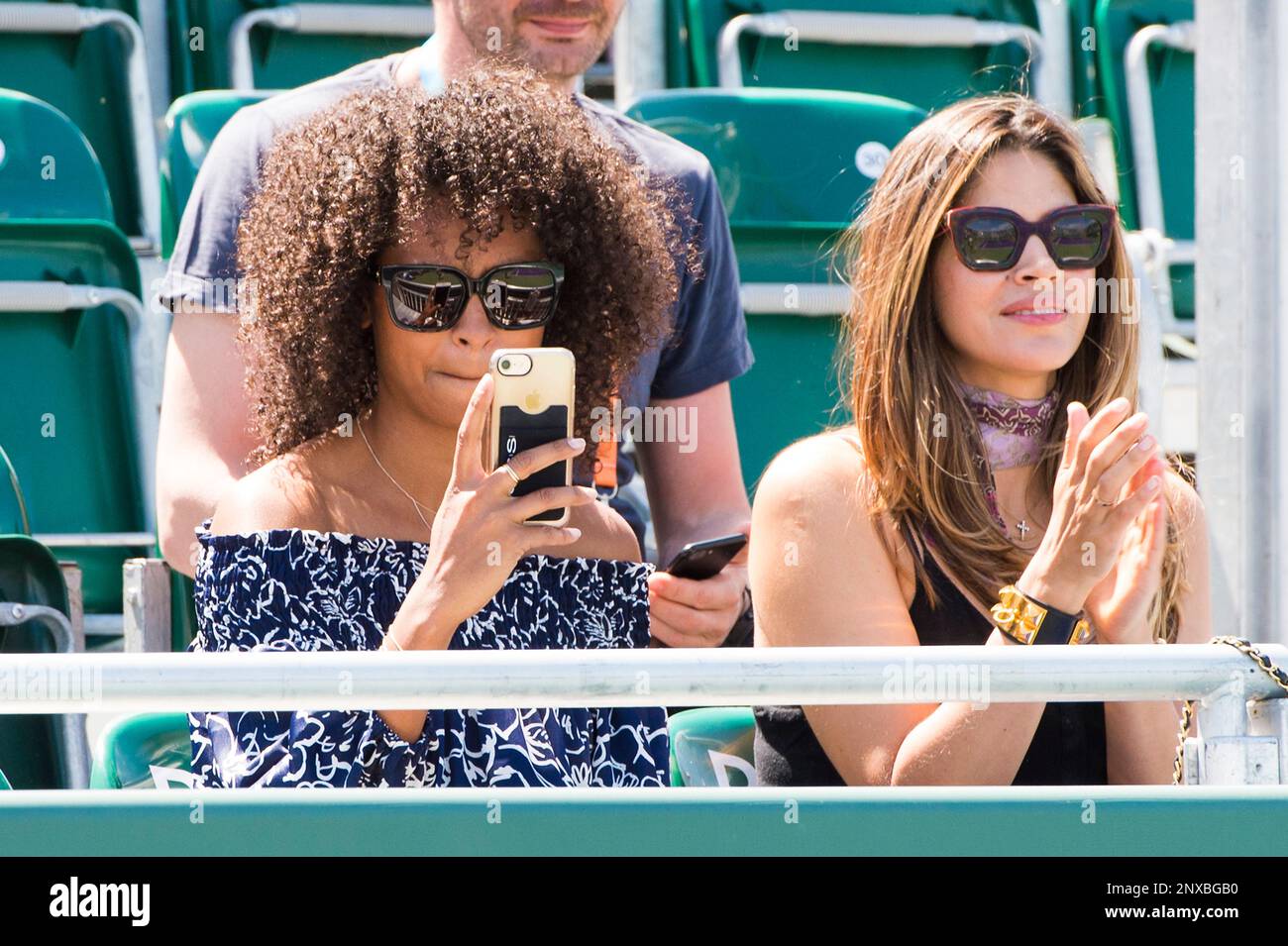 KEY BISCAYNE, FL - MARCH 27: Jeremy Chardy's (FRA) wife, model Susan ...