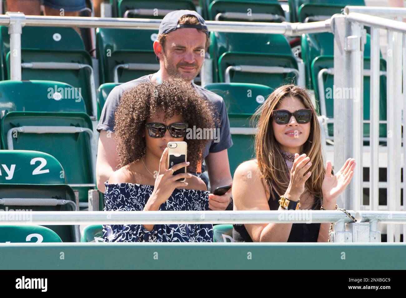 KEY BISCAYNE, FL - MARCH 27: Jeremy Chardy's (FRA) wife, model Susan ...