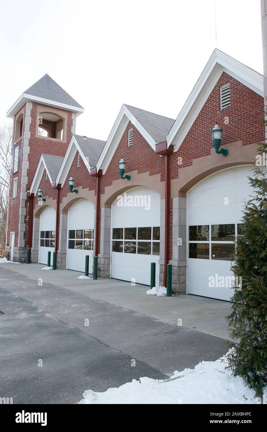 The fire station in South Attleboro, Mass. features brick and granite ...