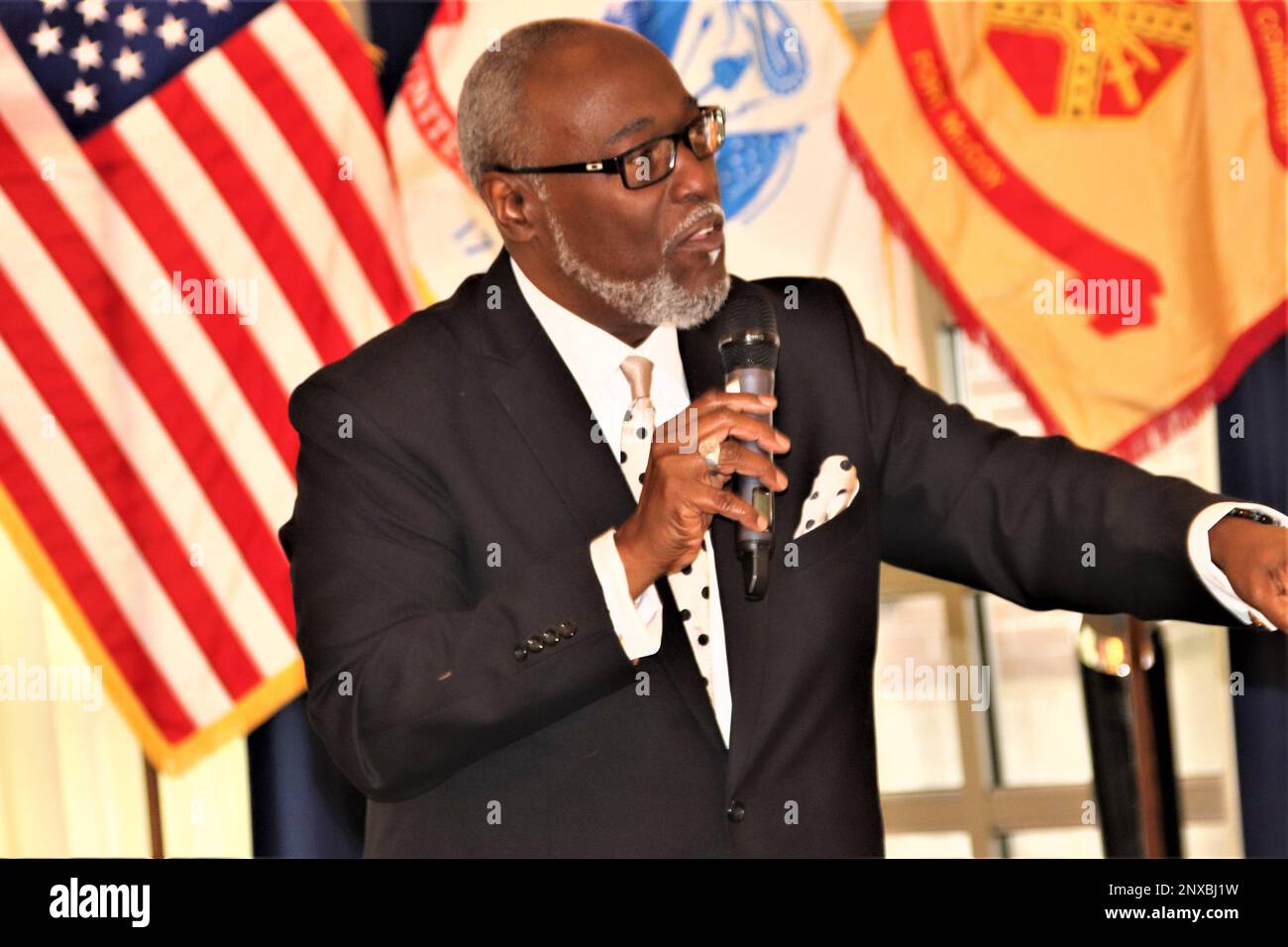 Guest speaker Marcus Gentry gives his presentation about Martin Luther ...