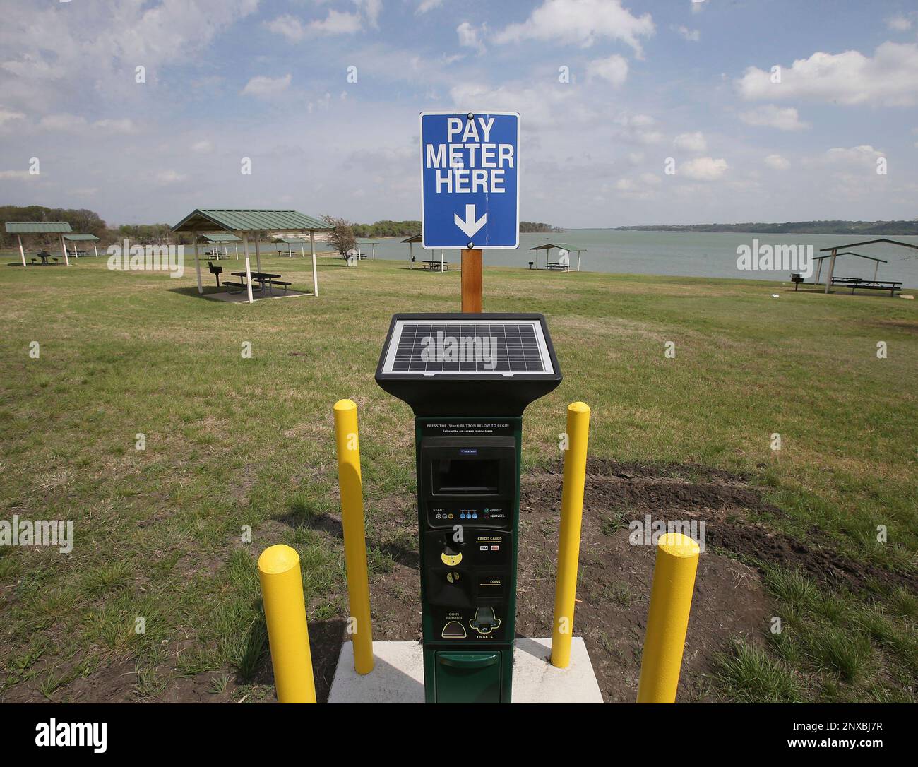 In this March 25, 2018, photo a new pay station has been installed at ...