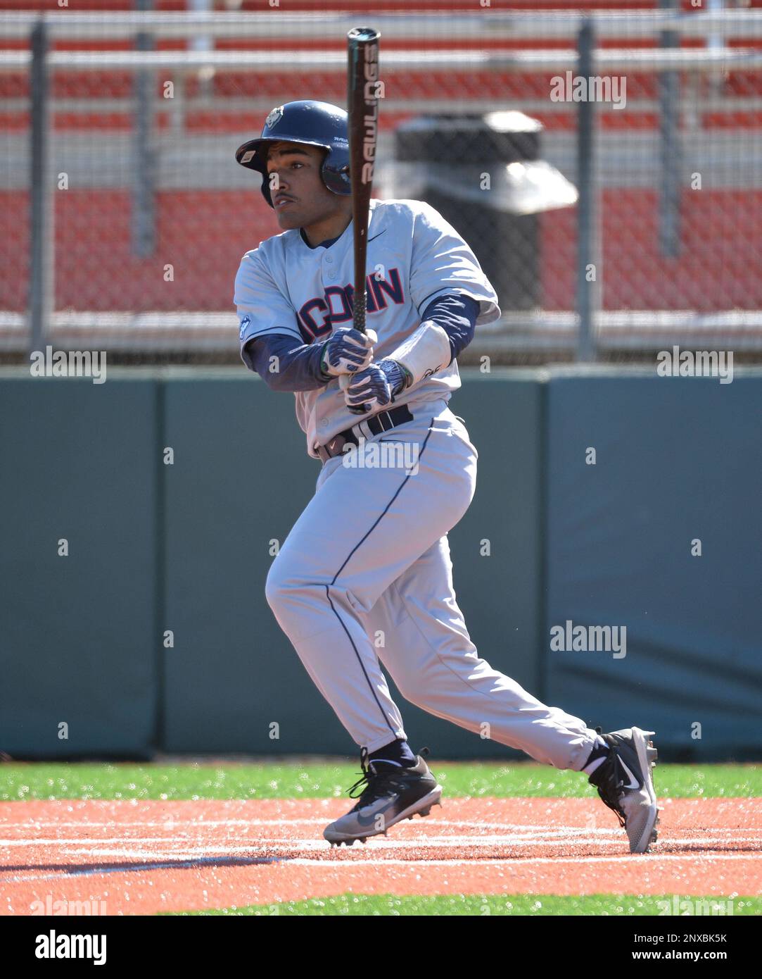 University of Connecticut Huskies catcher Thad Phillips (30) during ...