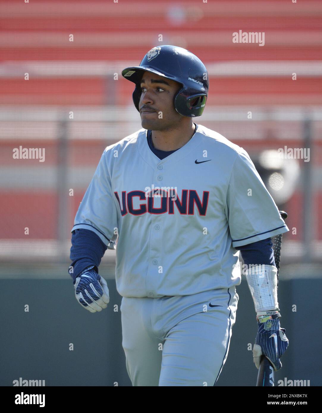 University of Connecticut Huskies catcher Thad Phillips (30) during ...