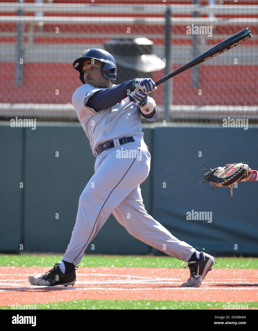 University of Connecticut Huskies catcher Thad Phillips (30) during ...