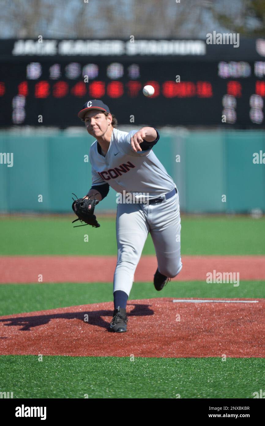 University of Connecticut Huskies pitcher Chase Gardner (37) during game played against St. John ...