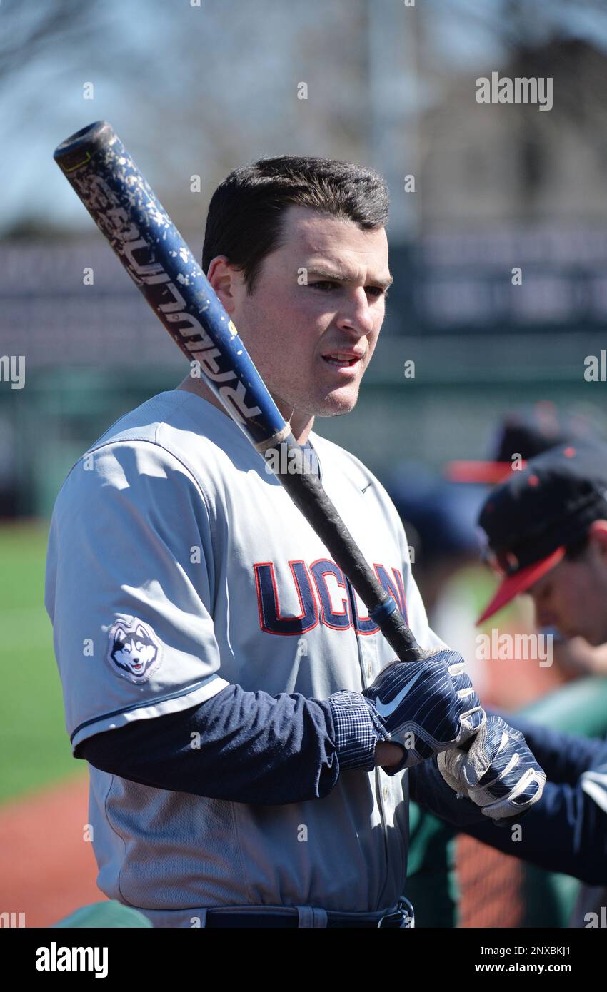 University of Connecticut Huskies outfielder John Toppa (27) during ...