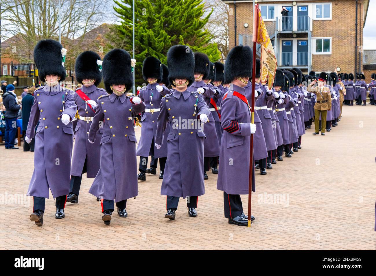Welsh guards during a visit to the 1st Battalion Welsh Guards on to ...