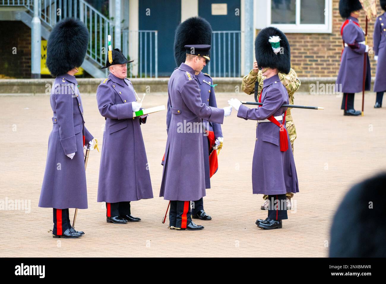 Prince William of Wales during a visit to the 1st Battalion Welsh ...