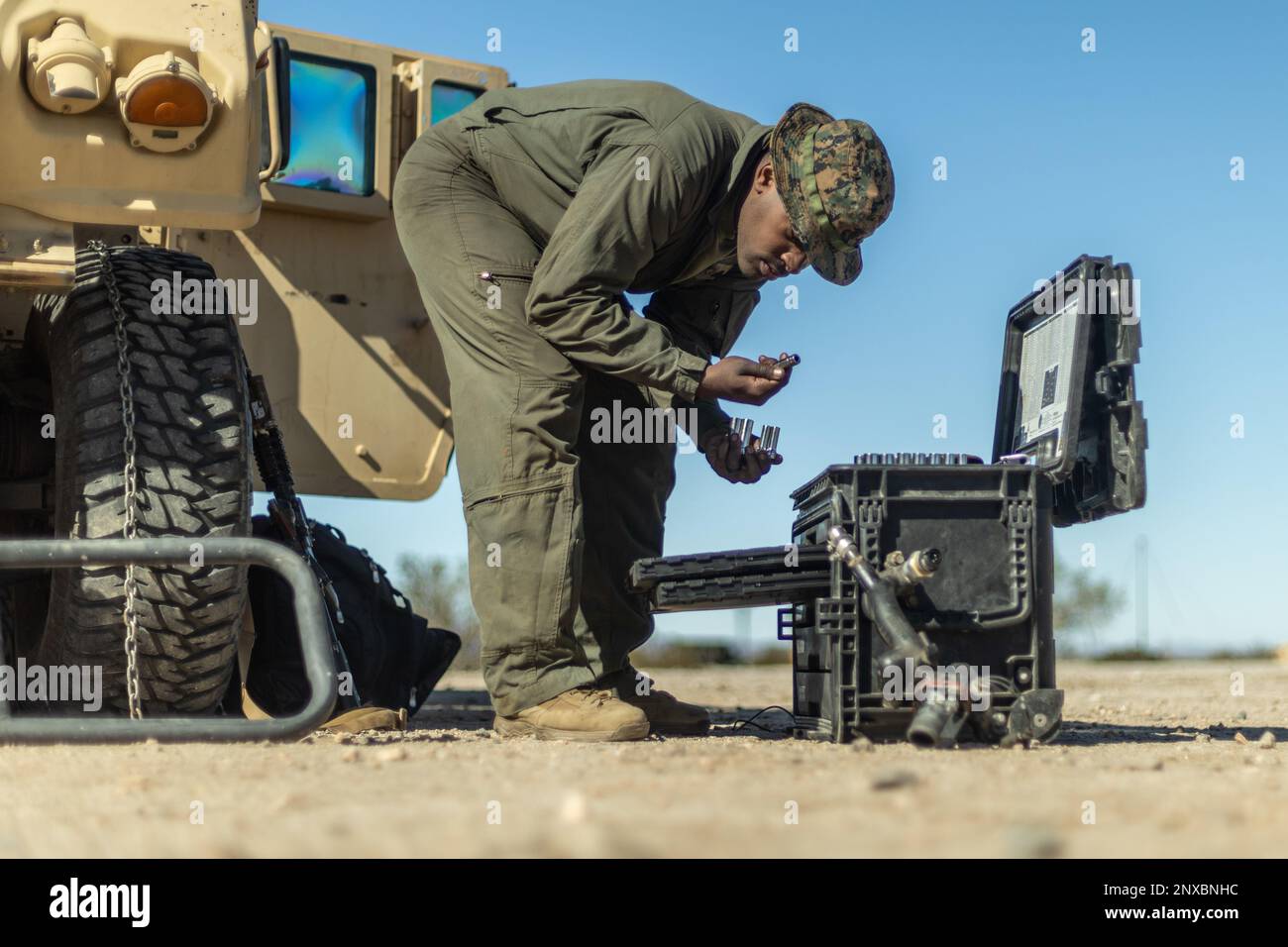 U.S. Marine Corps Sgt. Ryan Hill, a motor transport maintenance ...