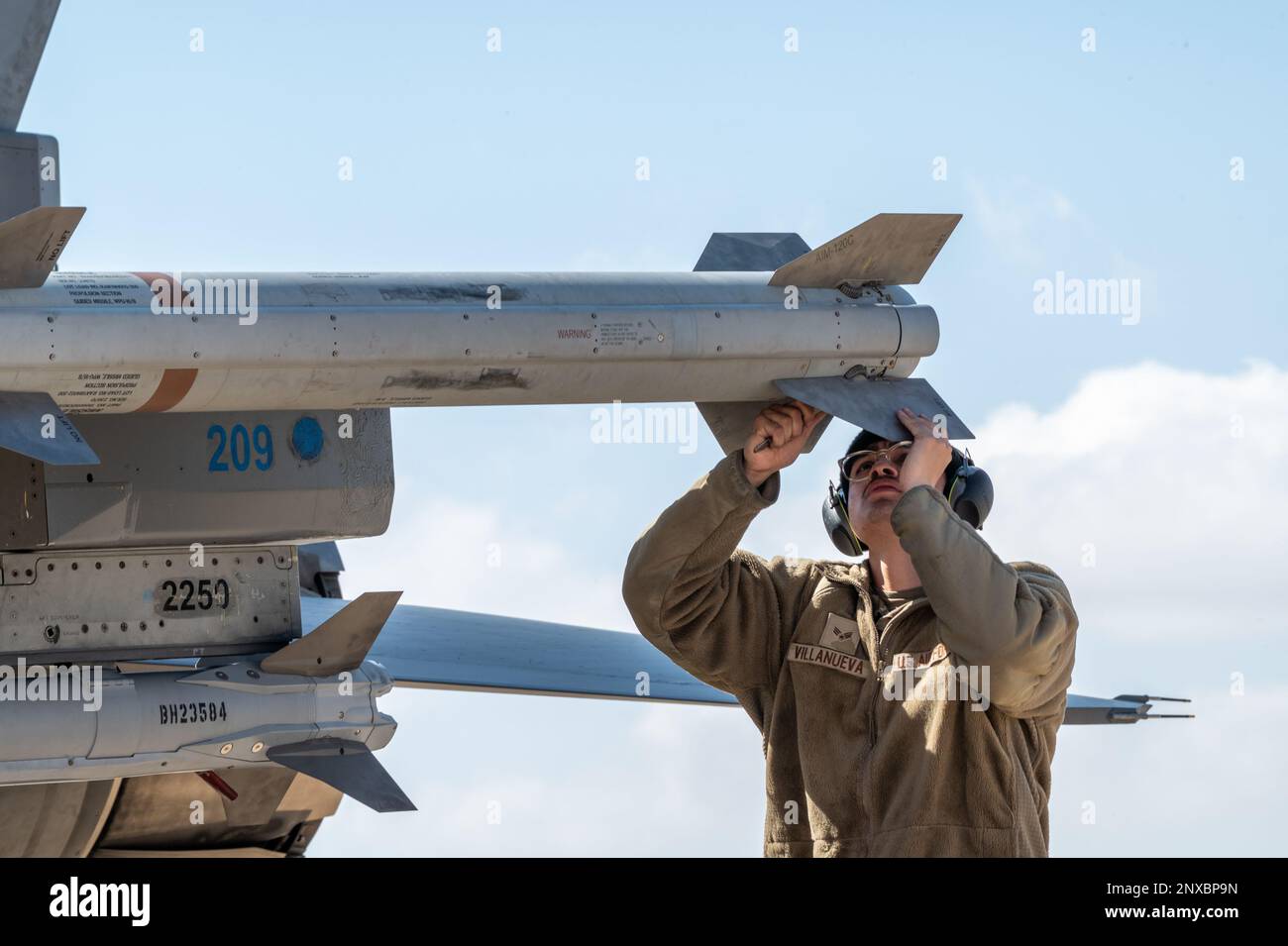 U.S. Air Force Senior Airman Isaac Villanueva with the 77th ...