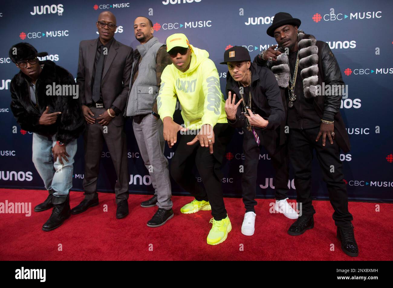 Rappers, from left to right, Thrust, Choclair, Misfit, Kardinal ...