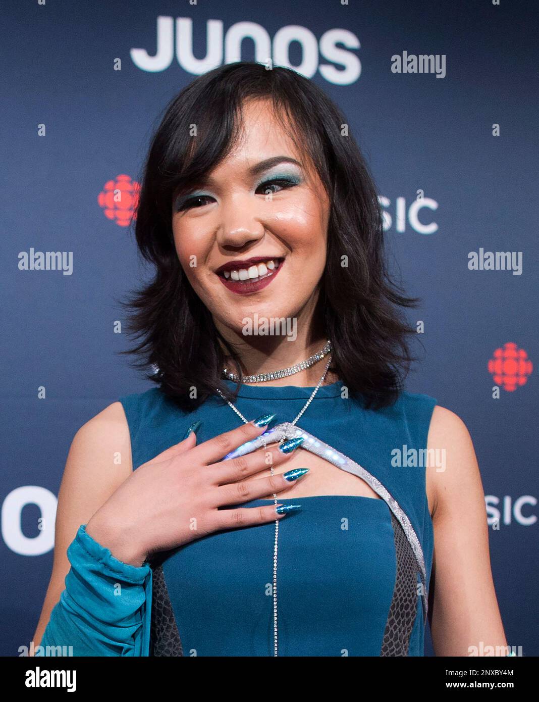 Kelly Fraser arrives on the red carpet at the Juno Awards, Sunday ...