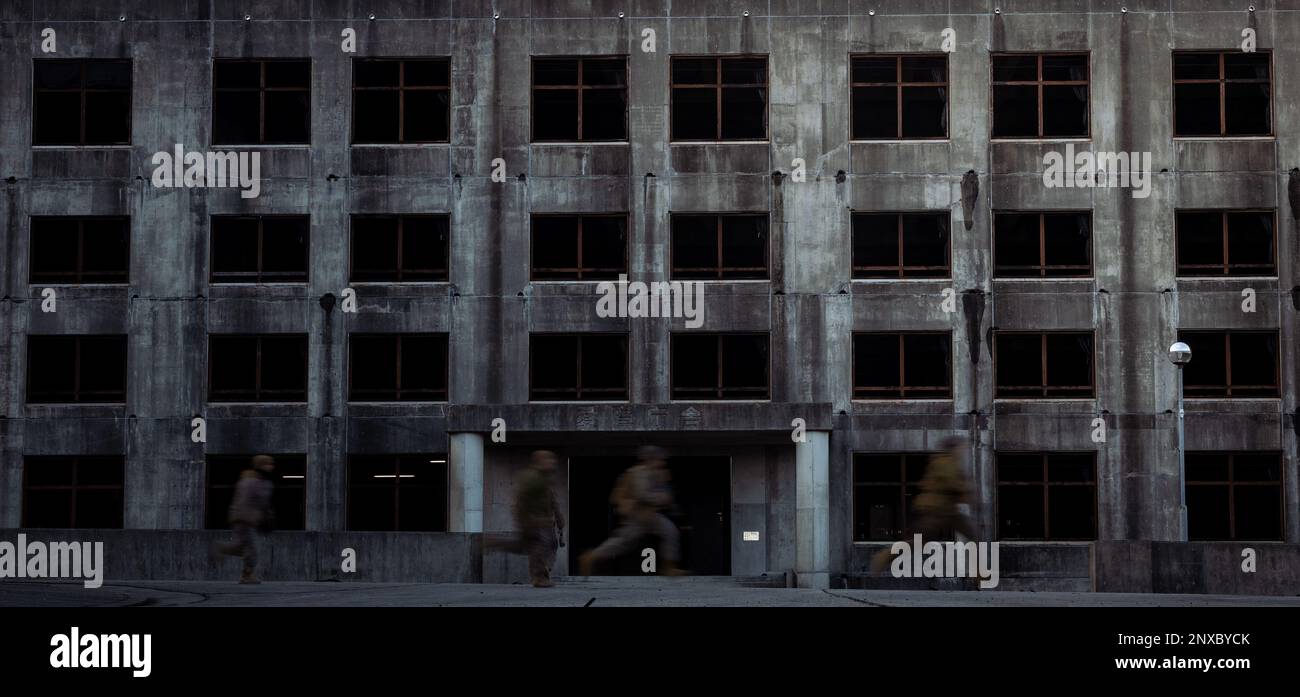 U.S. Marines with 3d Battalion, 4th Marines conduct urban operations ...