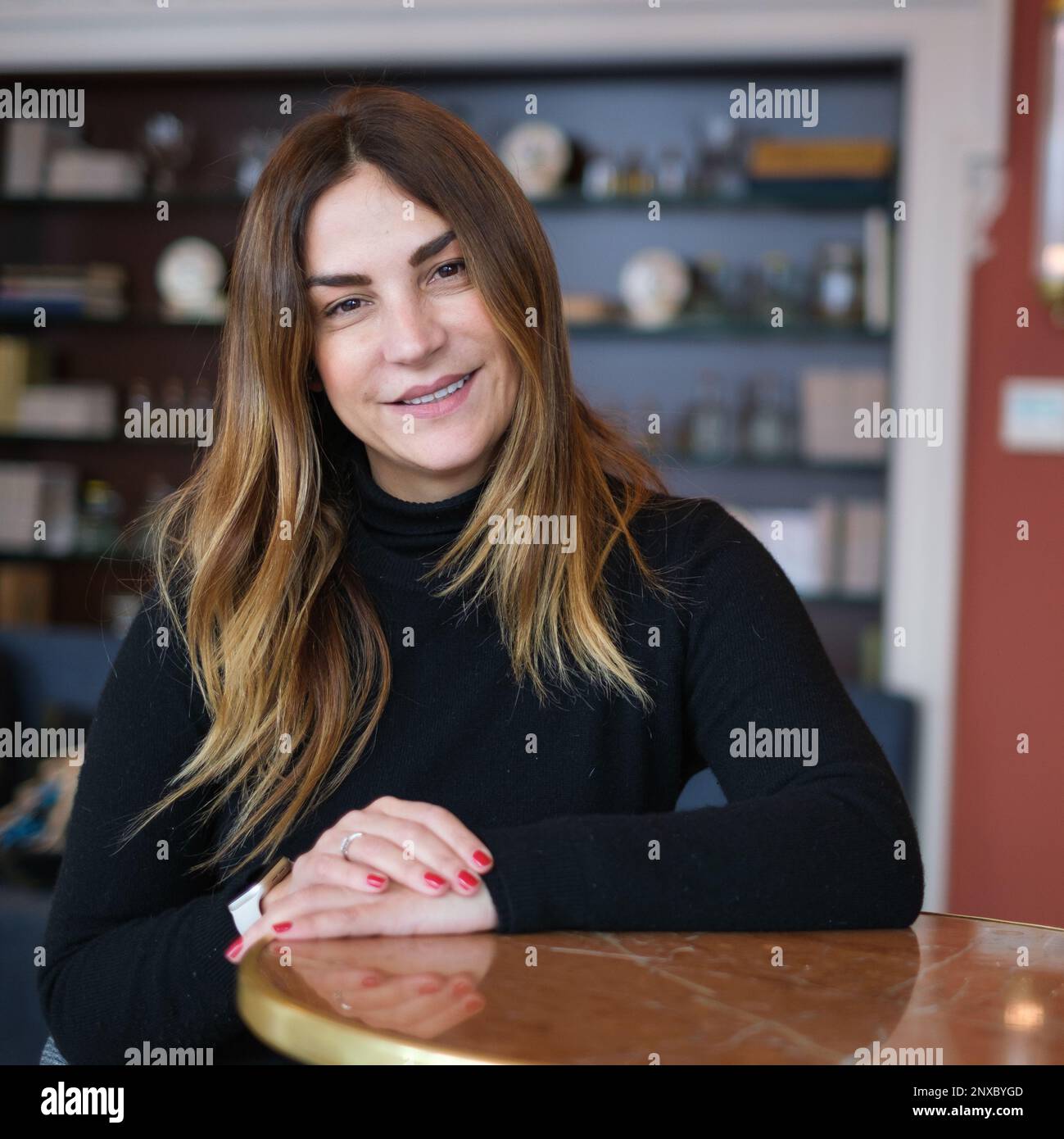 Madrid, Spain. 01st Mar, 2023. Italian writer Viola Ardone poses during ...