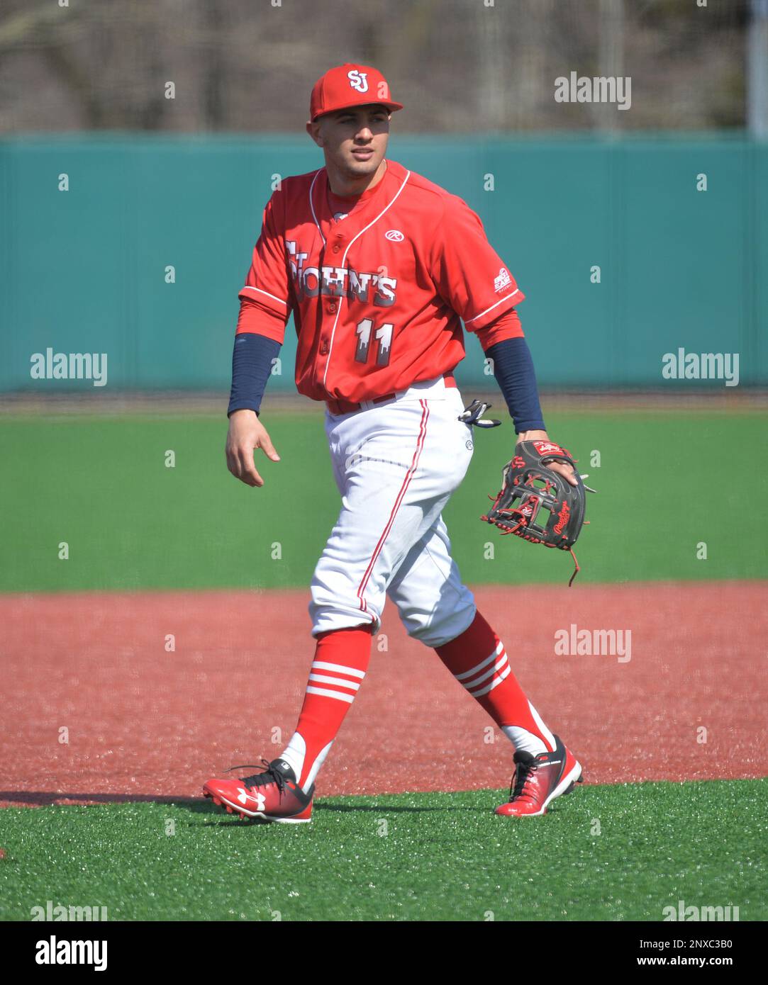 St. John's University Redstorm infielder John Valente (11) during game ...