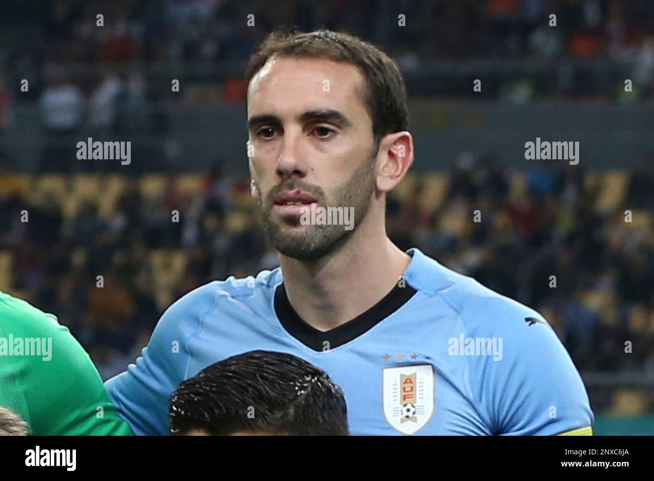 Uruguay's Diego Godin is seen before their match against the Czech ...