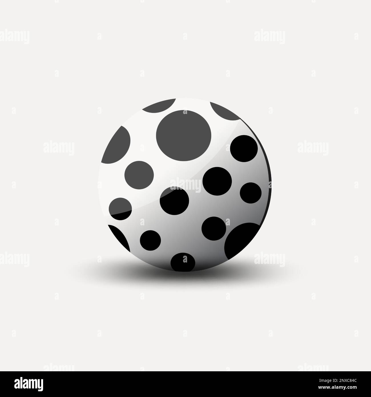 Ball isolated on white background. Abstract 3d ball with soft shadow ...