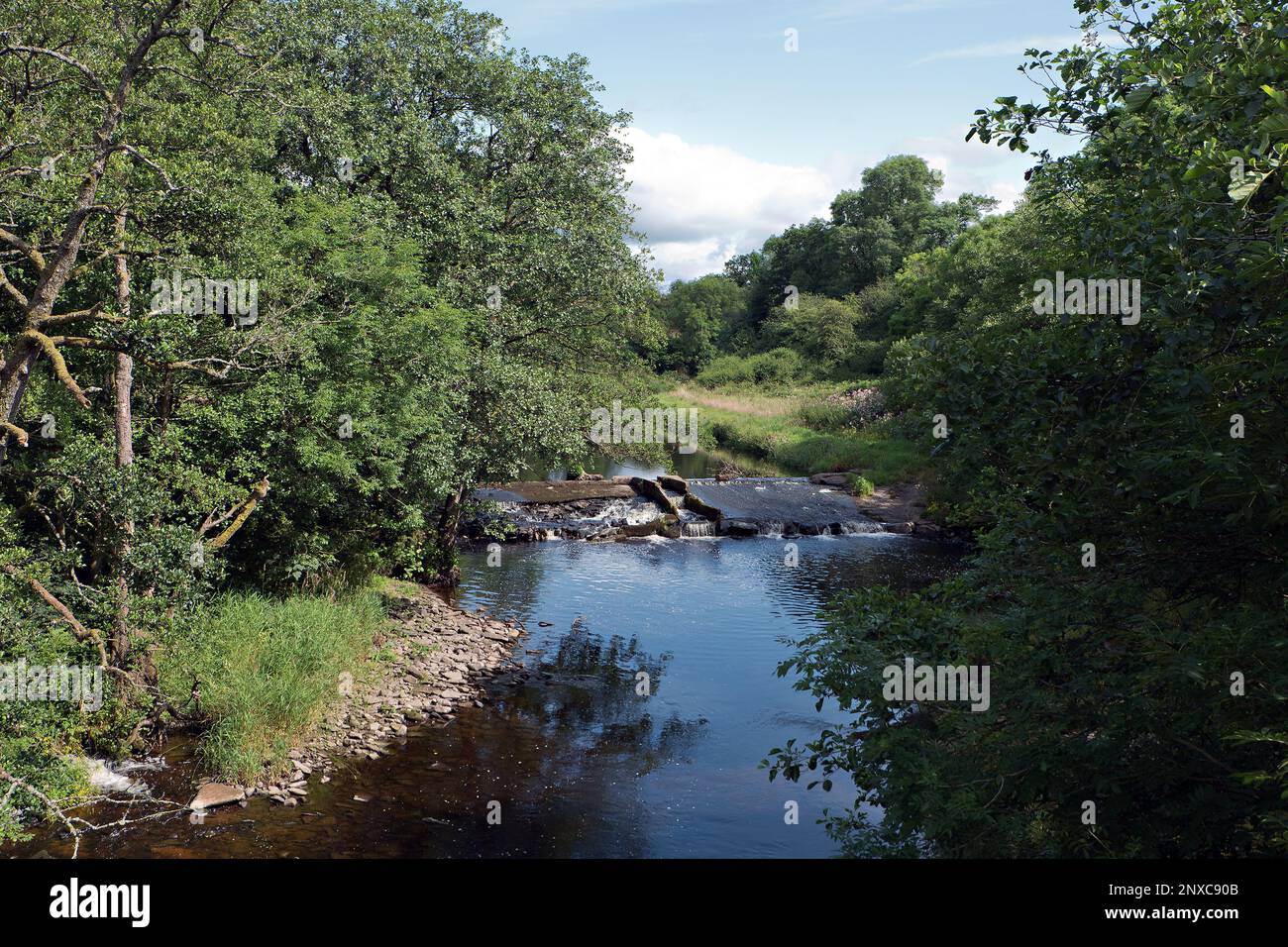 View of the weir at Endrick Water from the West Highland Way and John ...