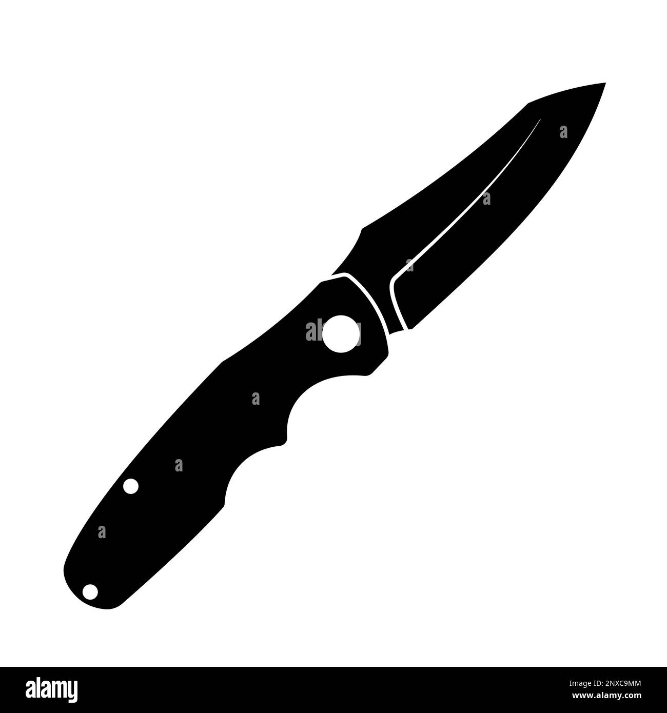 Jackknife icon. Black folding knife icon isolated on white background ...