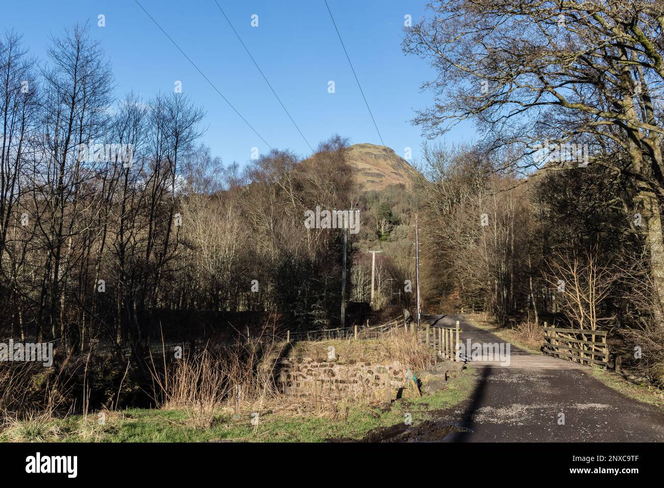 Dumgoyne Hill from the John Muir Way and West Highland Way shared path ...