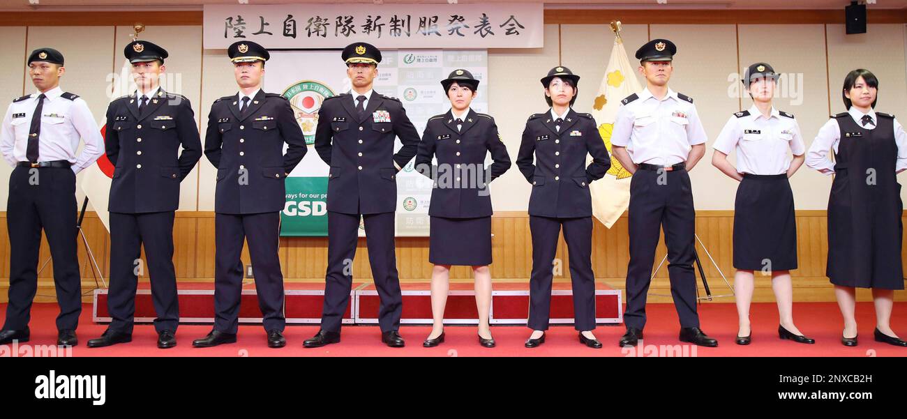 New uniform of the Ground Self Defense Force which is renewed for the ...