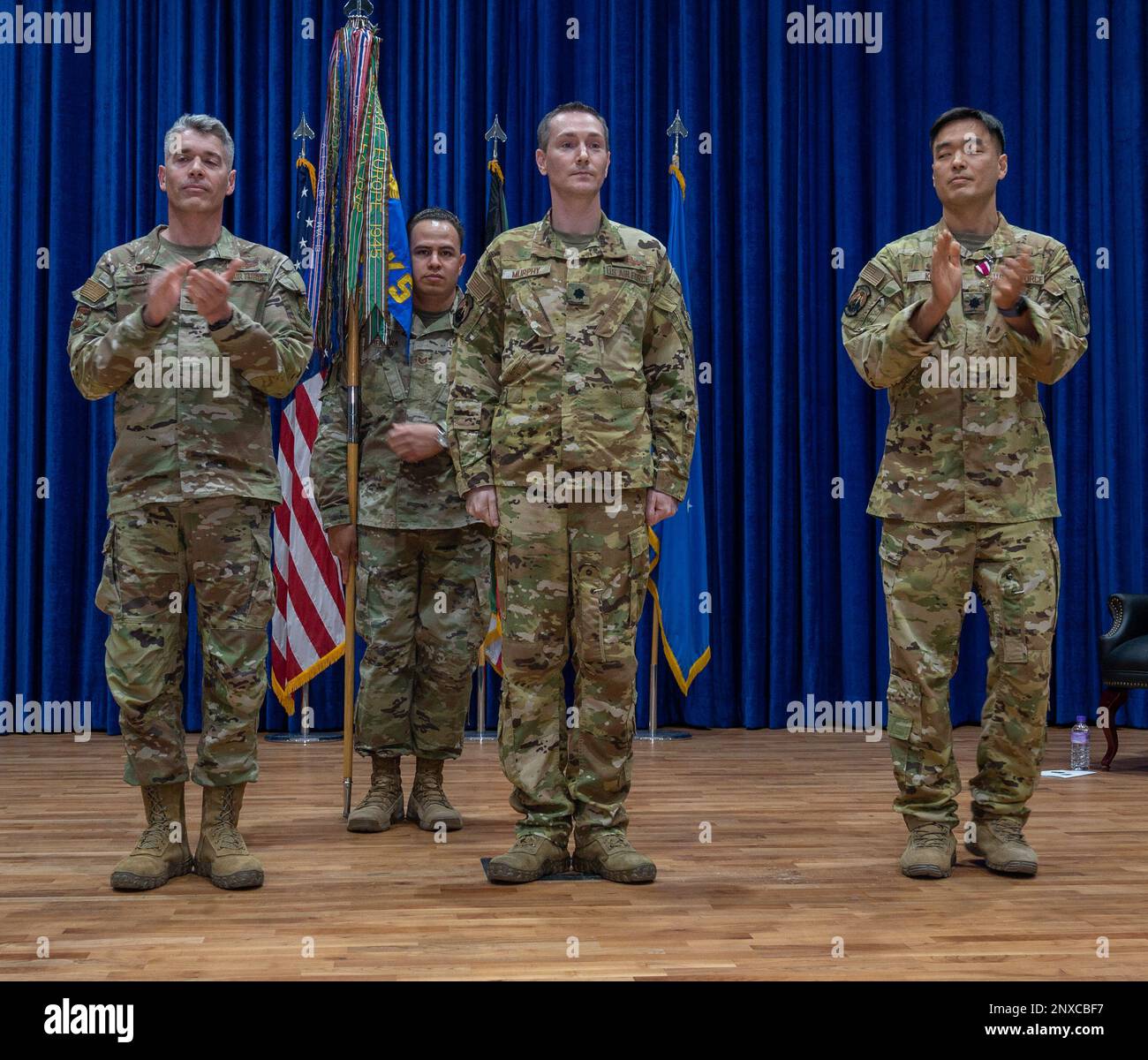 U.S. Air Force Col. George Buch, 386th Air Expeditionary Wing commander ...