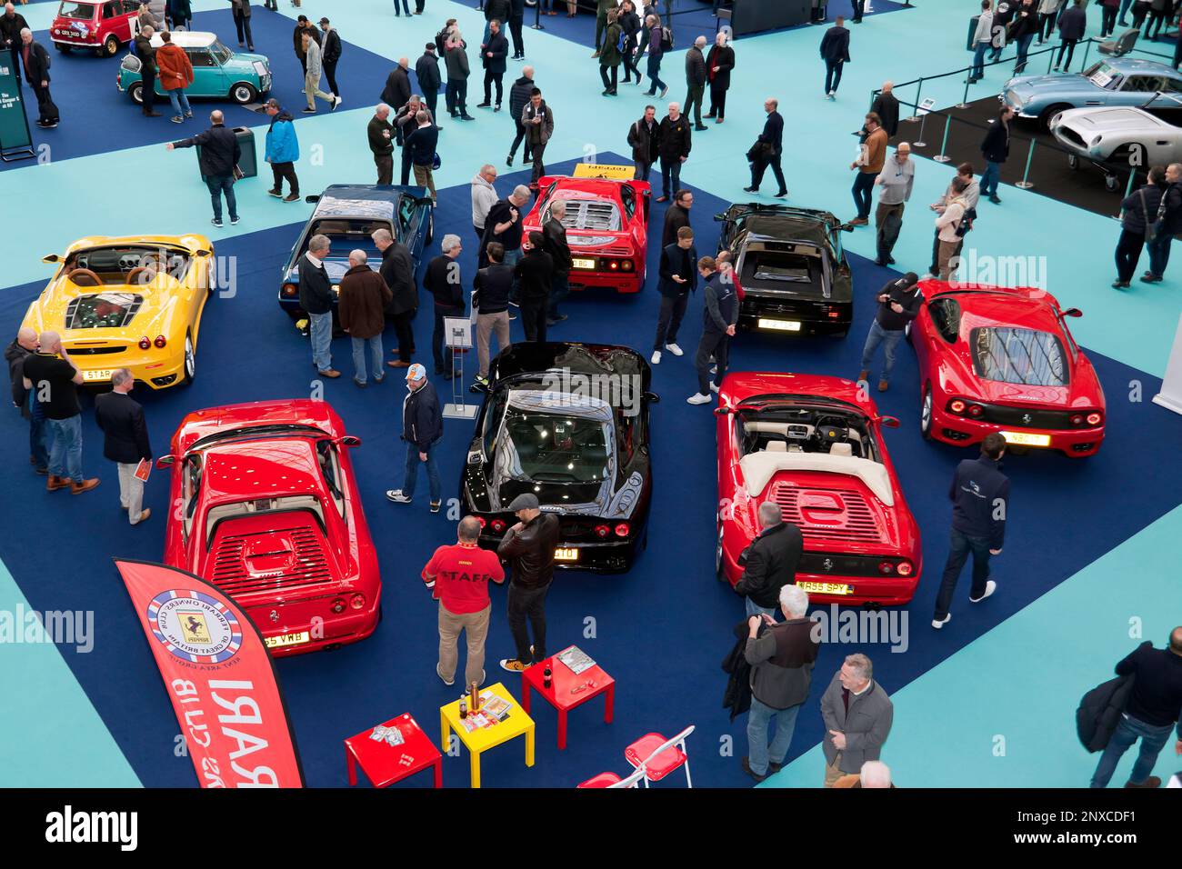 Aerial view of the Ferrari Owner's Club Area, at the 2023 London ...