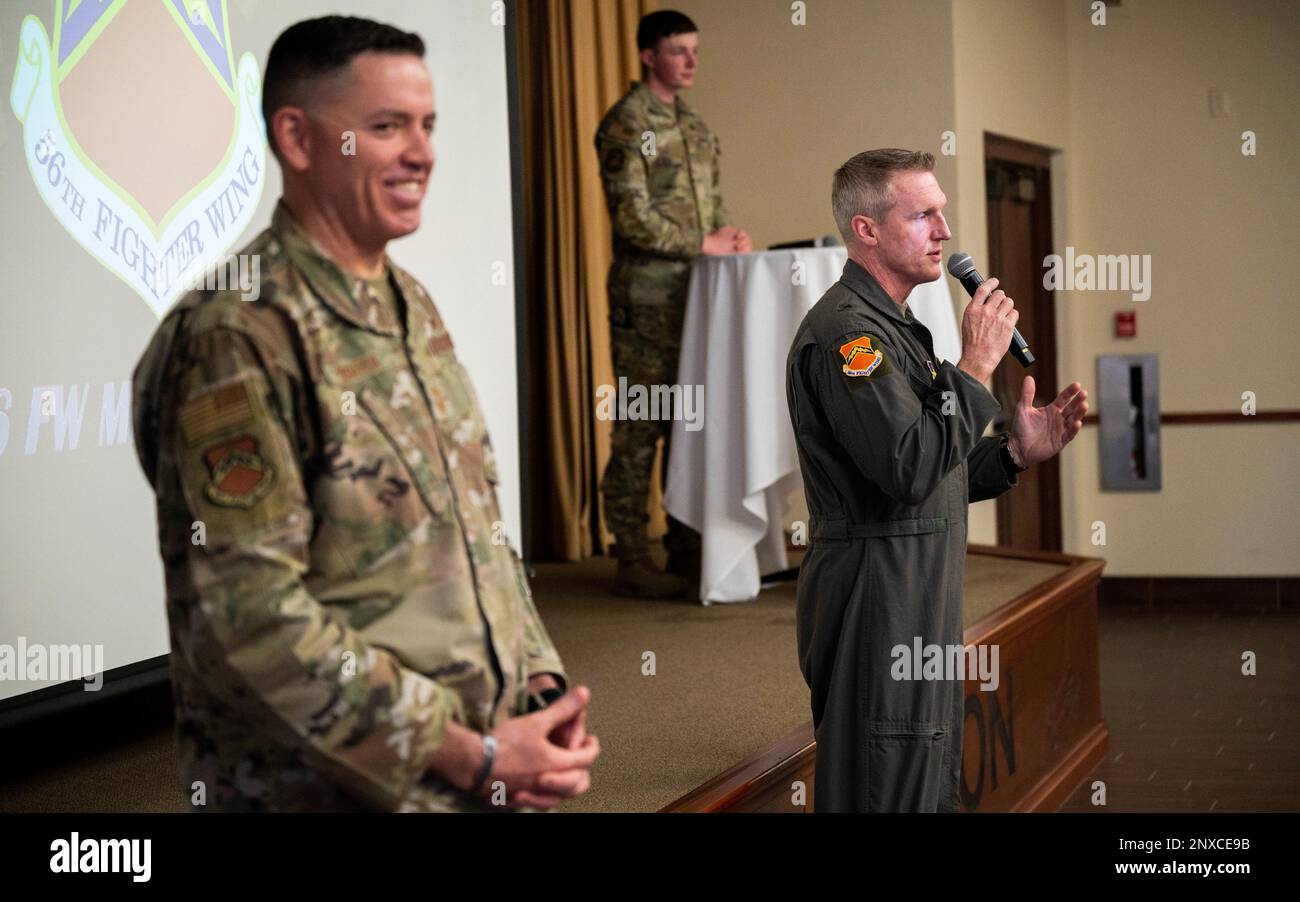U.S. Air Force Brig. Gen. Jason Rueschhoff, 56th Fighter Wing Commander ...