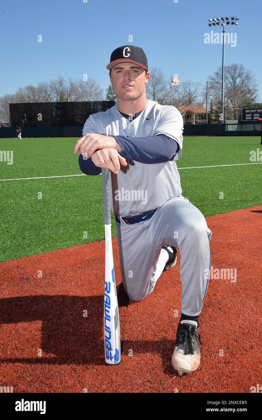 University of Connecticut Huskies outfielder John Toppa (27) during ...
