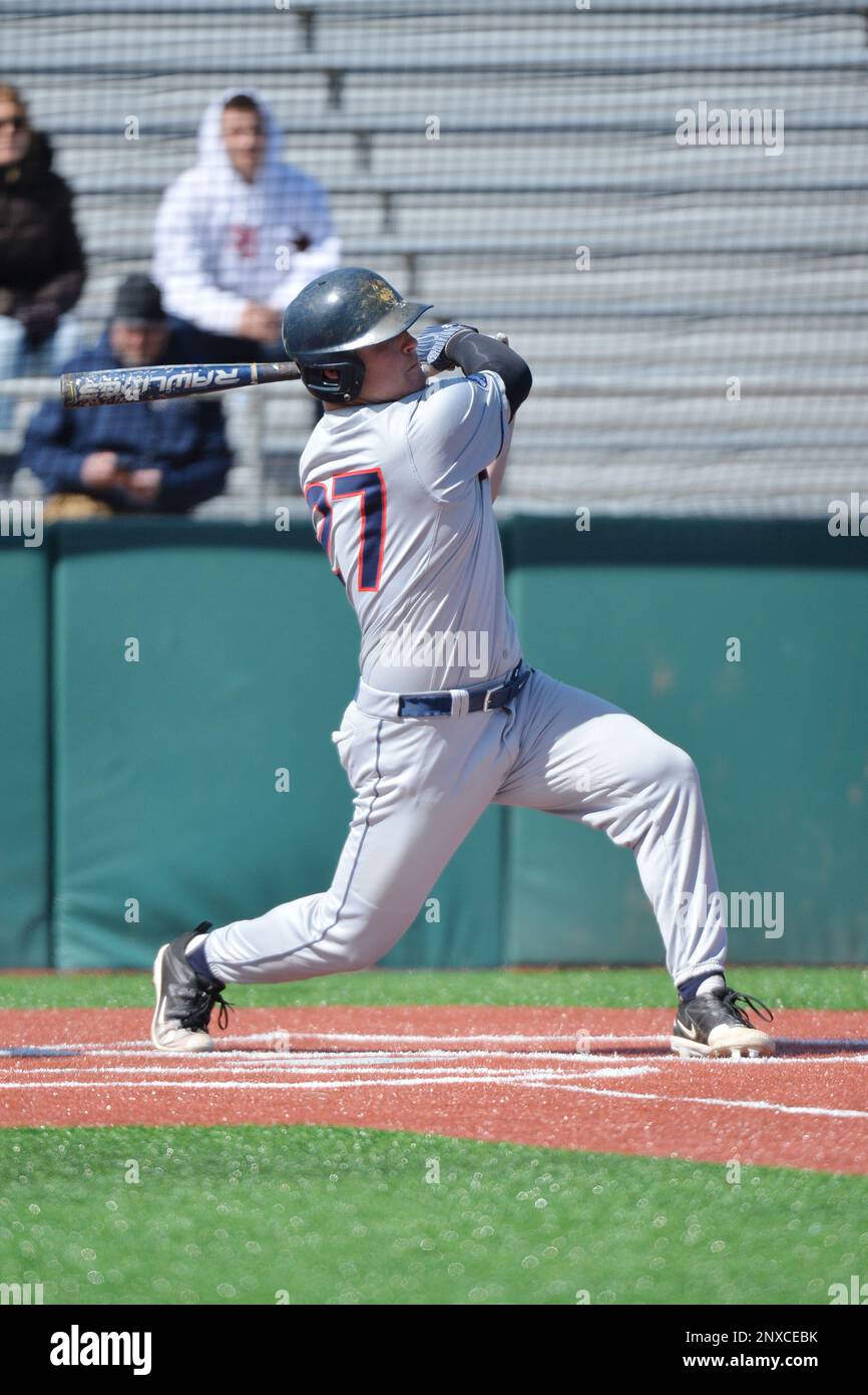 University of Connecticut Huskies outfielder John Toppa (27) during ...