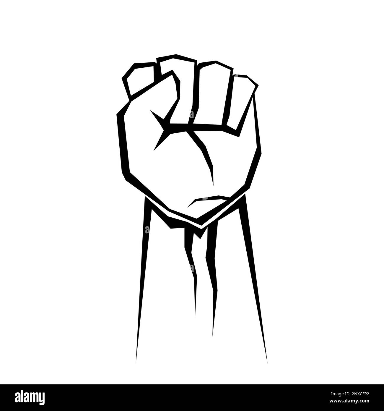 Fist icon. Protest concept. Empowerment icon. Fist clenched symbol ...