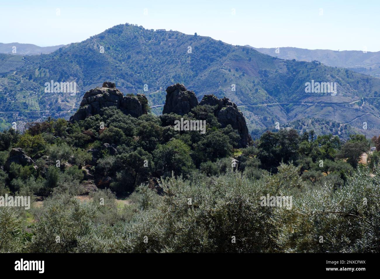 A walk around the slopes of Comares pueblo in the Axarquia region of ...