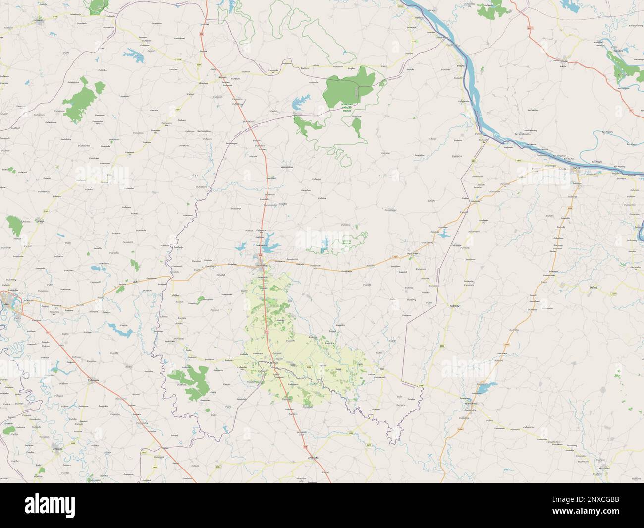 Amnat Charoen, province of Thailand. Open Street Map Stock Photo - Alamy