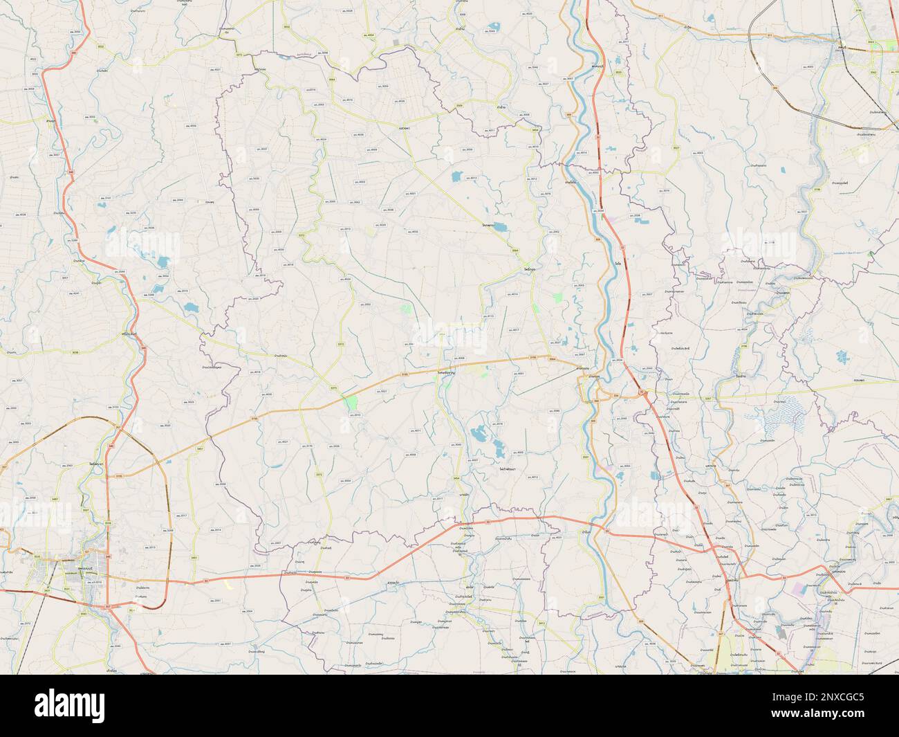 Ang Thong, province of Thailand. Open Street Map Stock Photo - Alamy