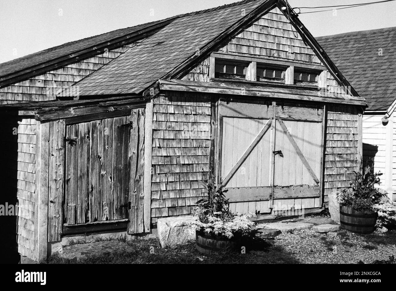 The historic Fish Houses on the Little Boars Head walking path at North ...