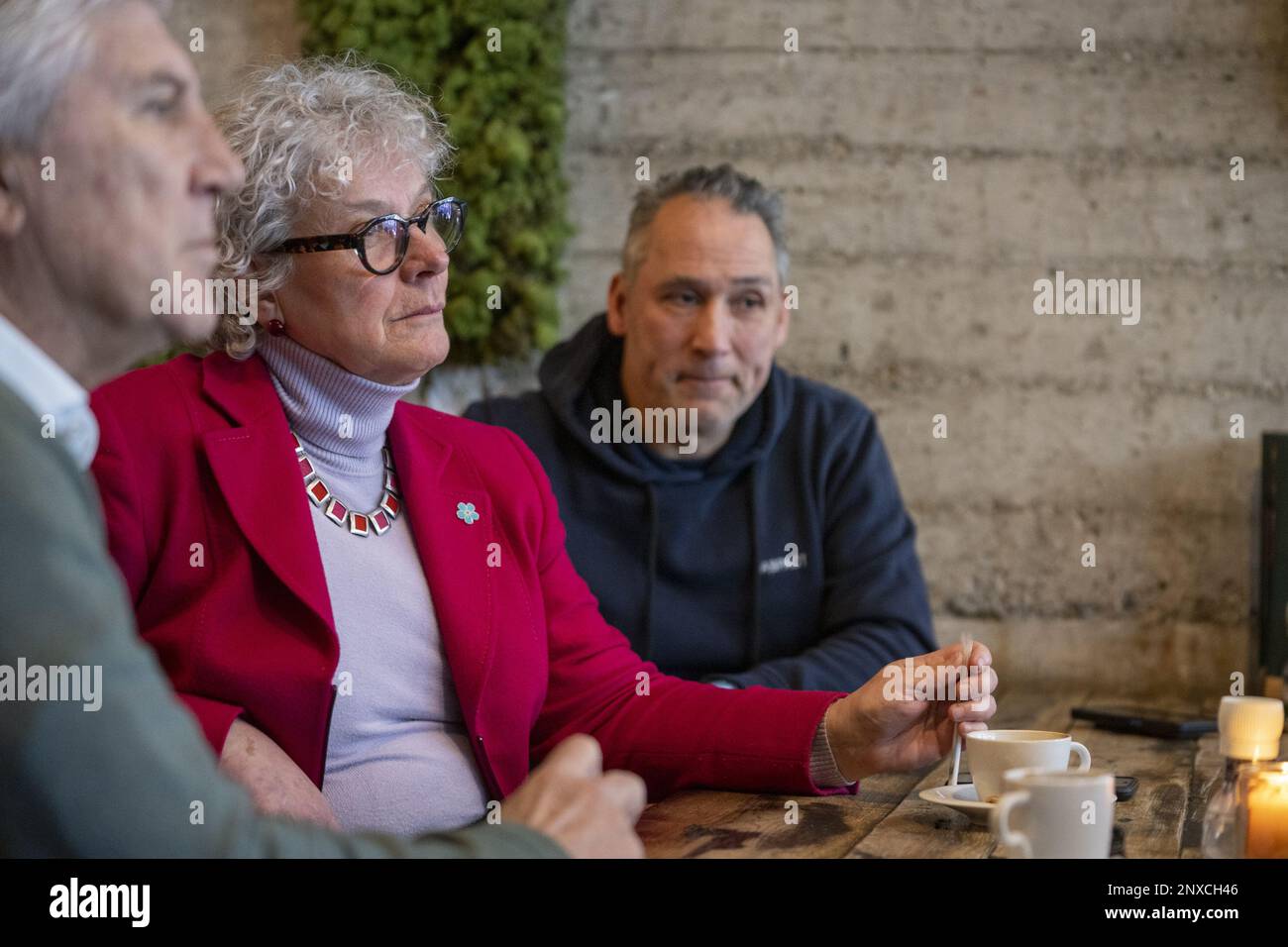 ROTTERDAM, 01-03-2023, Campagne 50PLUS with Cor Pot , Michael Wilkes ...