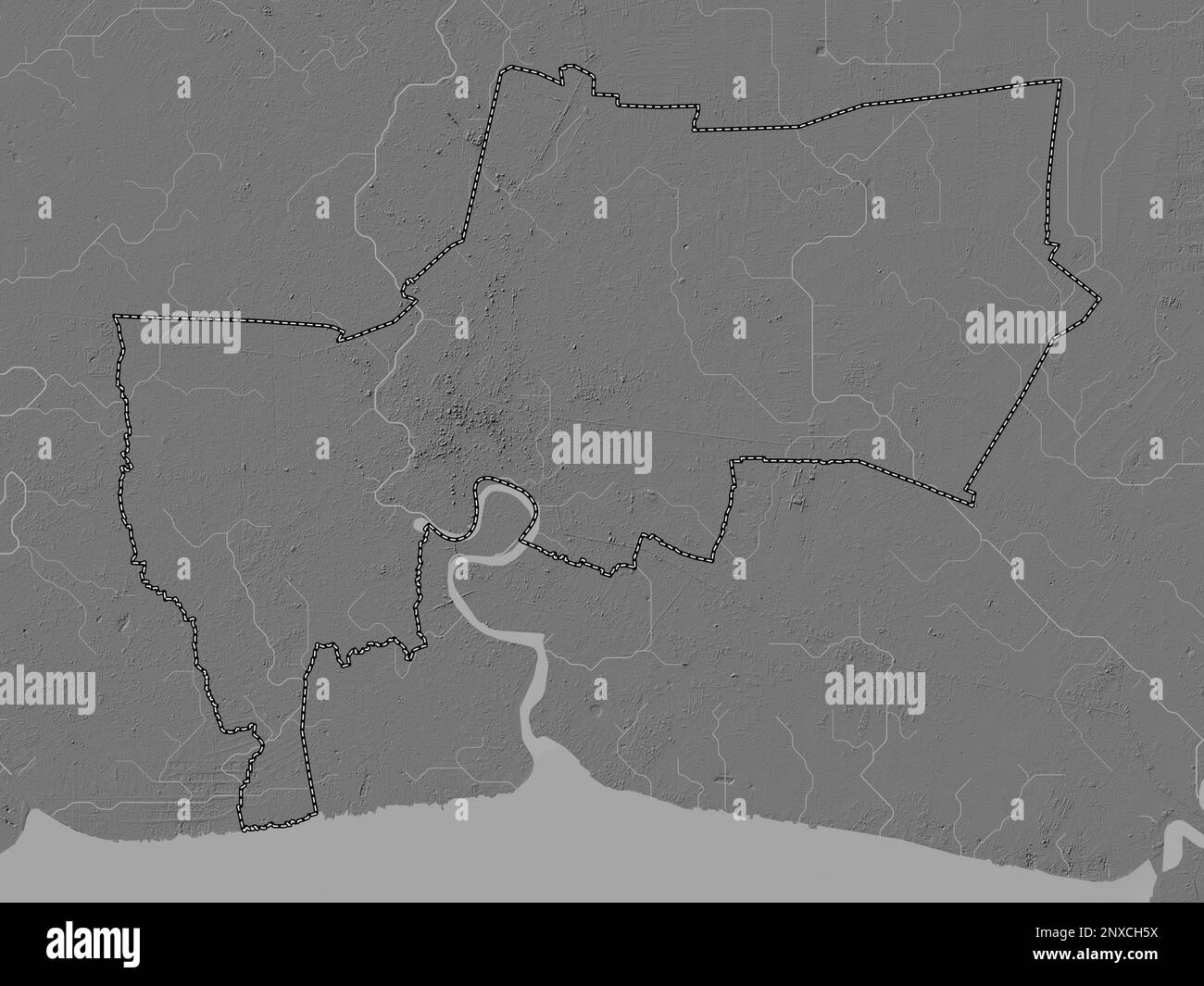 Bangkok metropolis province map hi-res stock photography and images - Alamy