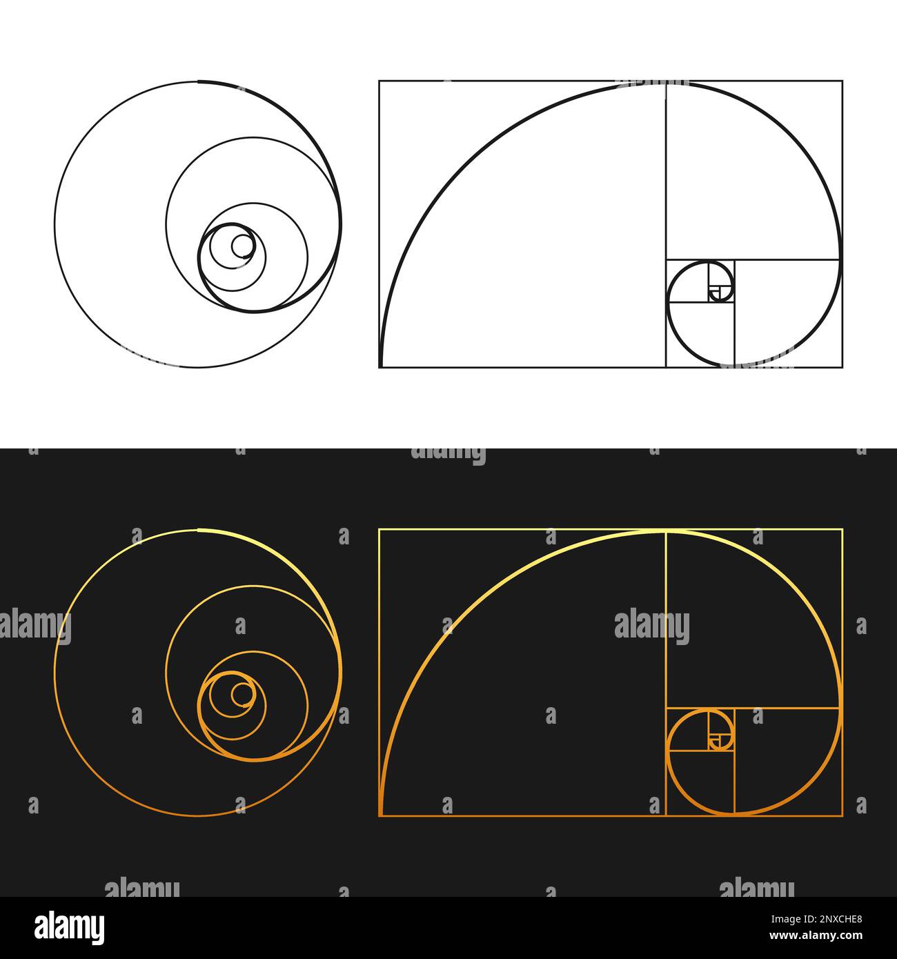 Golden ratio, Divine Proportions. Geometric shapes Stock Vector Image & Art - Alamy