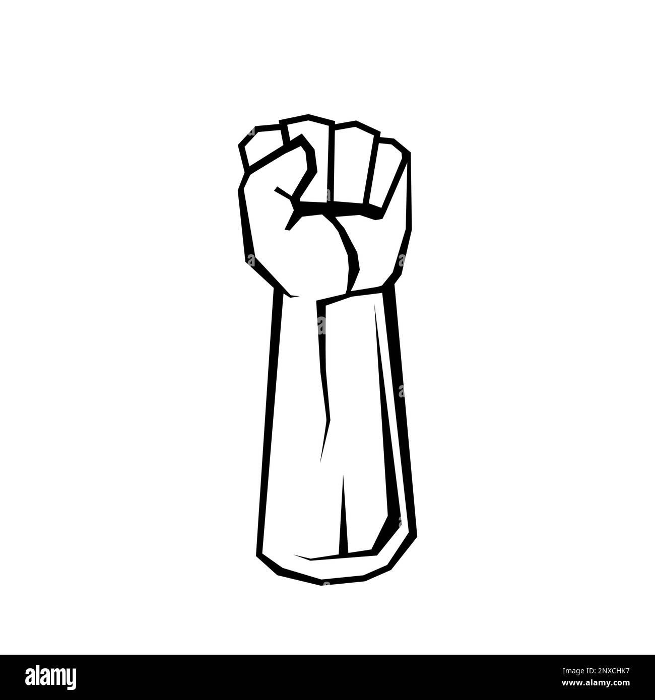 Fist icon. Protest concept. Empowerment icon. Fist clenched symbol ...